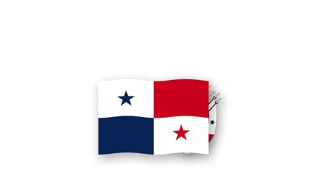 Panamá Animado Vídeo Levantamiento El Bandera Y Emblema Introducción