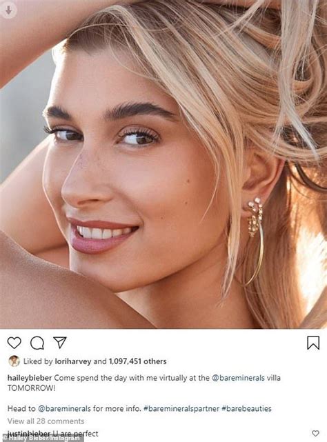 Hailey Bieber Glows In Stunning Snap For Bare Minerals Hayley Bieber