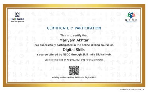 Mariyam Akhtar On Linkedin Digitalskills Nsdc Lifelonglearning Professionaldevelopment…