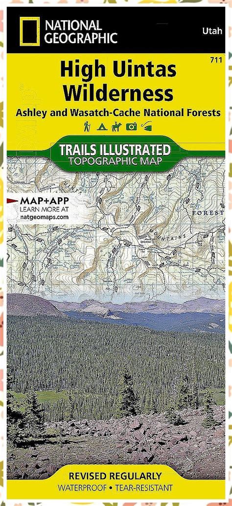 Uintas Wilderness National Geographic Illustrated Map