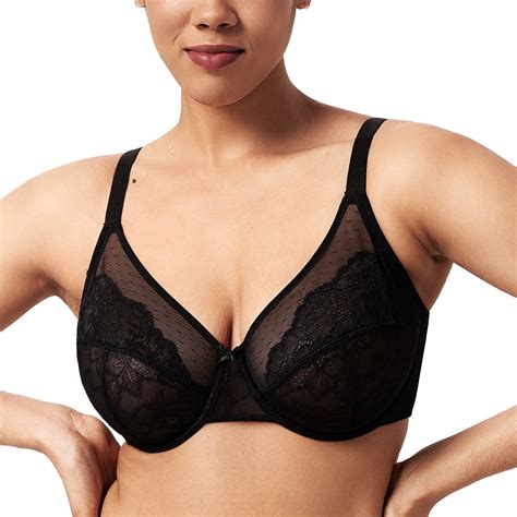 Hsia Womens Full Coverage Back Fat Underwire Unlined Bras Black 44dd