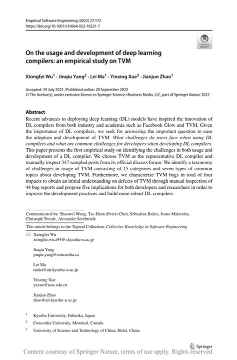 on the usage and development of deep learning compilers an empirical