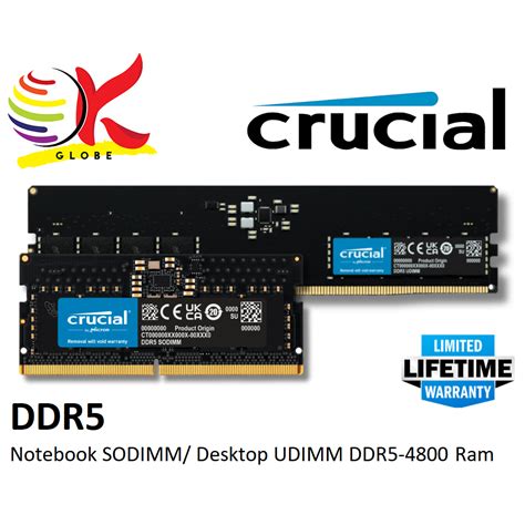 Crucial Ddr5 4800mhz 5200mhz Pro Kit 5600mhz Ram Desktop Pc Udimm