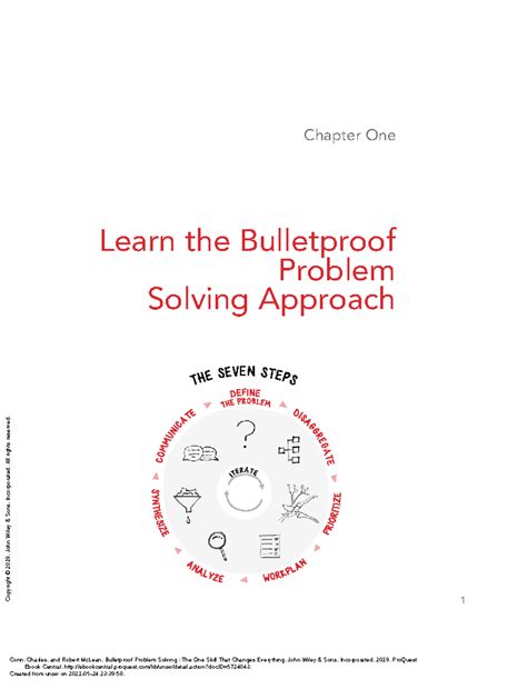 Bulletproof Problem Solving The One Skill That Cha Chapter One 1