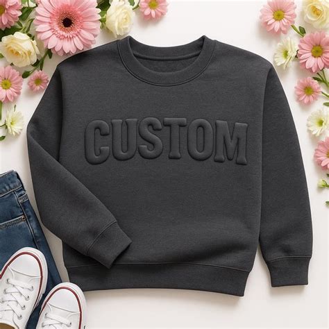 Embossed Sweatshirt Etsy