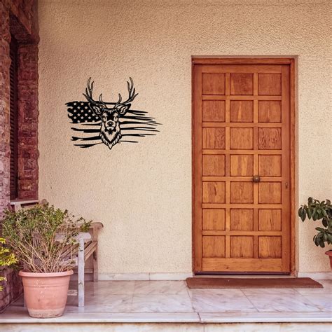 Metal American Flag Wall Art Deer Metal Wall Art Deer Head Wall Decor