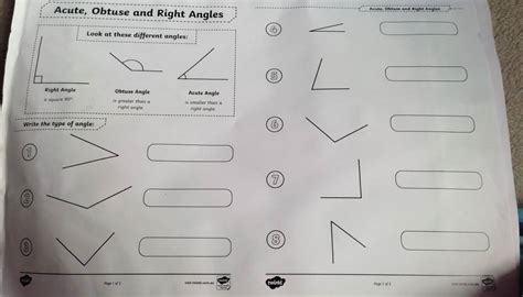 Solved Acute Obtuse And Right Angles Acute Obtuse And Ris 4 Ok At These Different Angles 5
