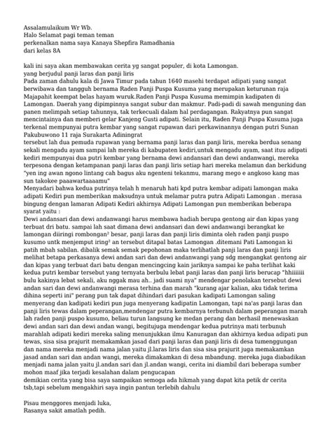 Dongeng Panji Laras Liris Pdf