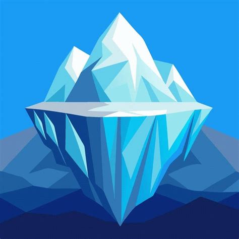 Iceberg Design Premium Ai Generated Vector