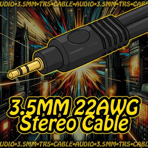 35mm Stereo Trs Cable • 22awg • Male ↔ Male Endless Cables