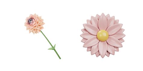 Beige Dahlia 3d Cursor Sweezy Custom Cursors