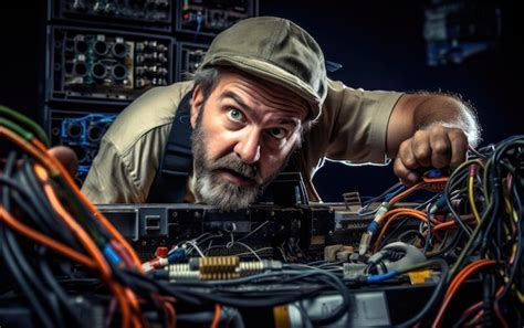 Premium Ai Image Accomplished System Administrator In Portrait Generative Ai