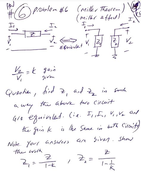 Solved B 6 Problem 6 Miller Theorem Miller Effect 书 一