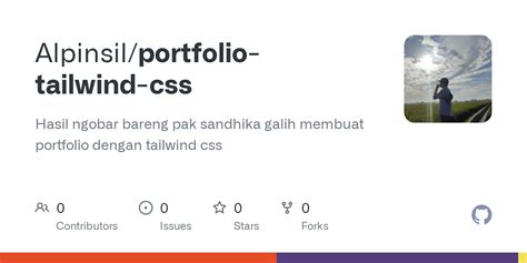 Github Alpinsilportfolio Tailwind Css Hasil Ngobar Bareng Pak