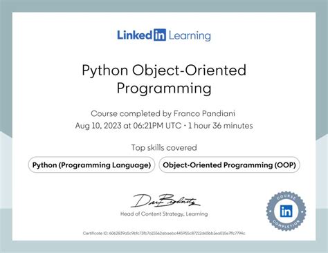¡acabo De Terminar El Curso Python Object Oriented Programming De Joe