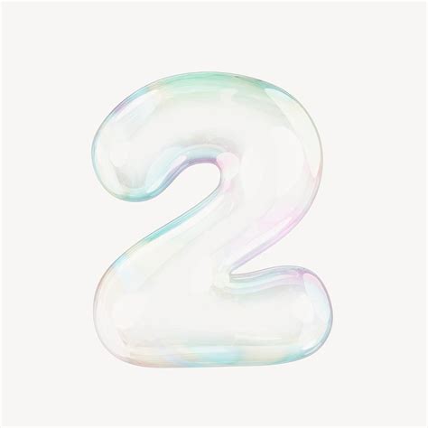 2 Number Two 3D Transparent PSD Rawpixel