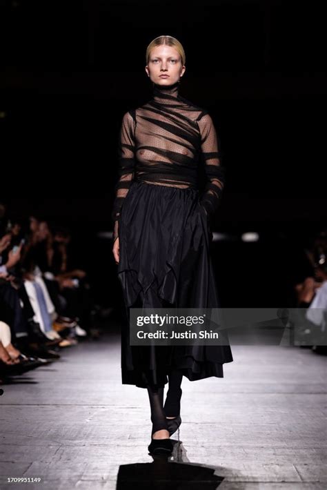 Image Contains Partial Nudity A Model Walks The Runway During The