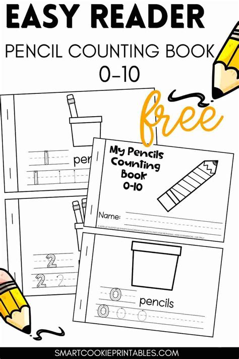 Free Pencil Number Tracing Counting 0 10 Book Printable Smart Cookie Printables