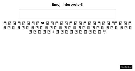 Emoji Interpreter Codesandbox