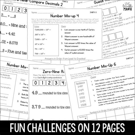 Decimal Place Value Enrichment Activities Logic Puzzles And Challenges Decimal Place Value Enrichment Activities Logic Puzzles And Challenges