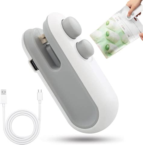Mini Bag Sealer Rechargeable Mini Heat Sealer 2 In 1 Mini Chip Bag