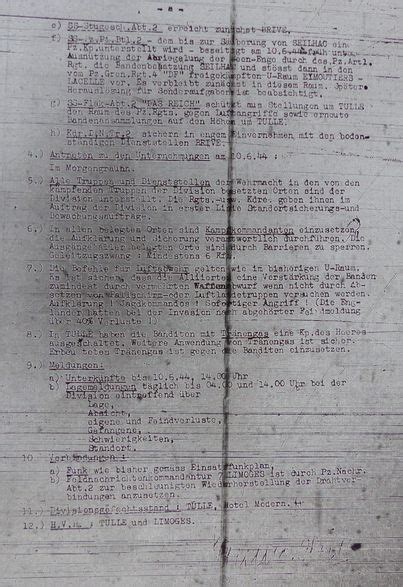9 6 1944 19 6 1944 Documents Concernant La Division « Das Reich Transmis Par Charles