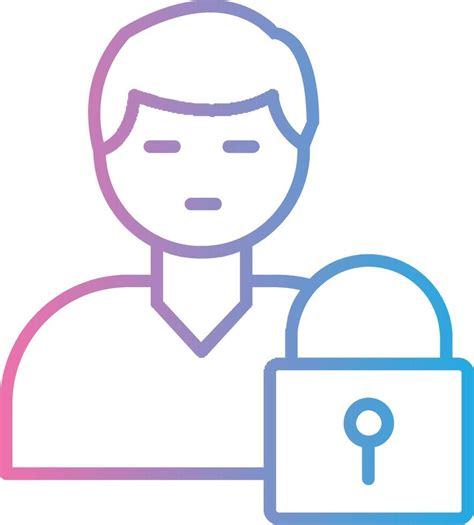 authorization manager line gradient icon design 43380159 vector art at