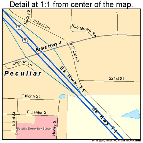 Peculiar Missouri Street Map 2956756
