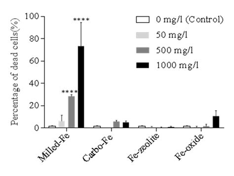 Percentage Of Dead E Coli Cells After 24h Exposure To Milled Fe Download Scientific Diagram