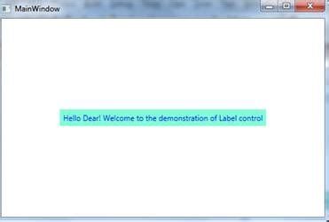 Label Control In WPF MindStick
