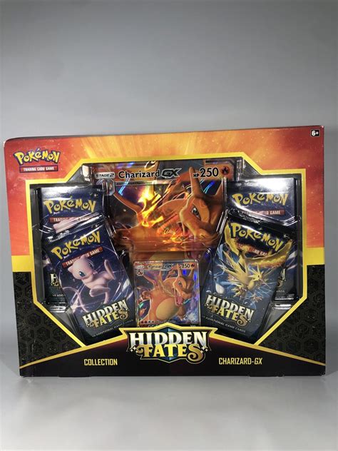 Pokemon Hidden Fates Collection Box Charizard Gx Factory Sealed Htf