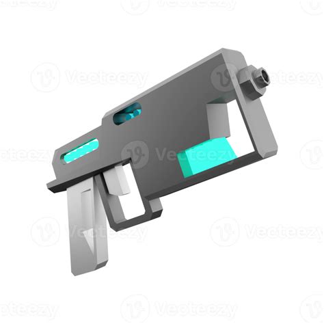 3d Rendering Ray Gun Low Poly Icon 3d Render Sci Fi Small Beam Weapon Icon 22538966 Png