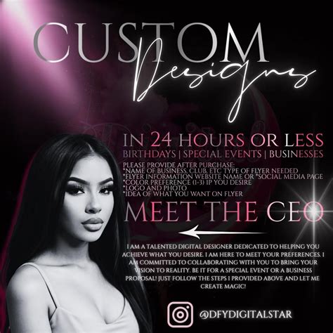 Custom Digital Flyer Personalized Flyer Birthday Flyer Club Flyer