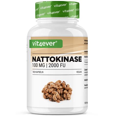 Nattokinase 2000 Fu 180 Kapseln Vit4ever