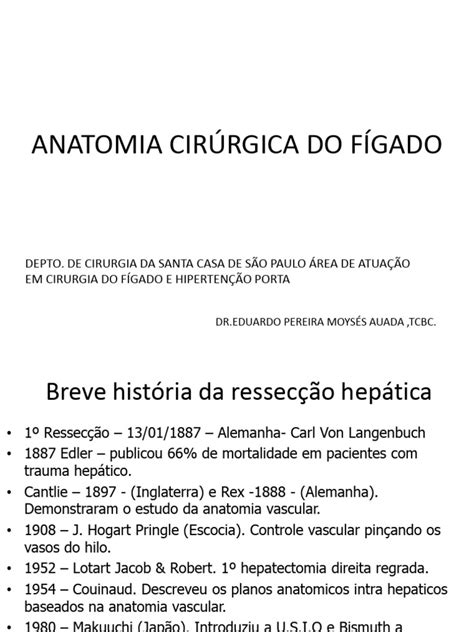 Anatomia Cirurgica Do Figado 26 07 Pdf Fígado Morfologia Biologia