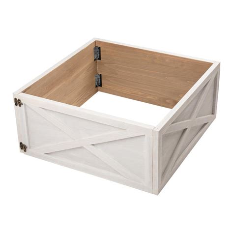 26 In L Washed White Wooden Tree Collarkd 2004600007 The Home Depot