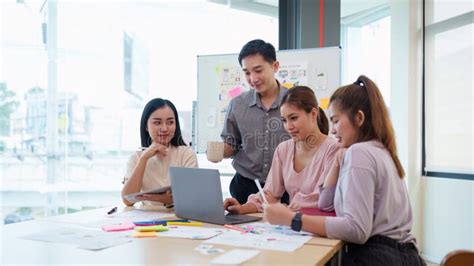 Young Developer And Ui Designer Brainstorming Interface Wireframe Design Creative Digital