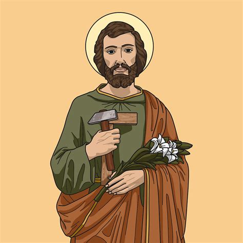 Saint Joseph Worker Download Colored Vector In Eps