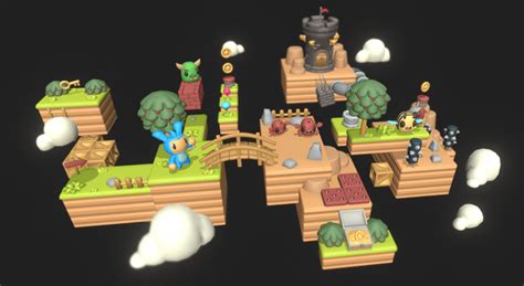 ultimate platformer pack 100 models fbx obj blend gltf with