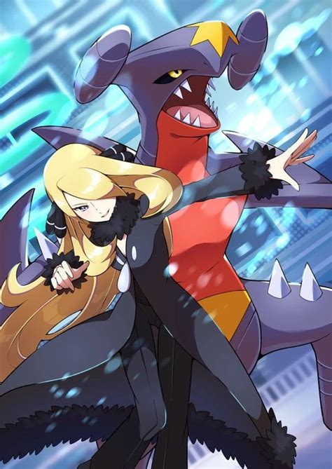 Cynthia And Garchomp R Pokemonart