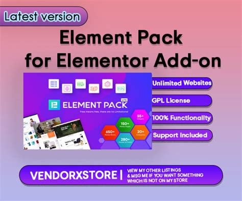 Element Pack Addon For Elementor Page Builder Lifetime Updates For