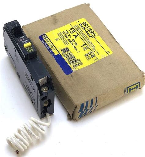 Qo115gfi Square D 15 Amp Single Pole Ground Fault Circuit Breaker