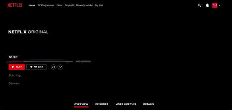 Netflix Homepage Design