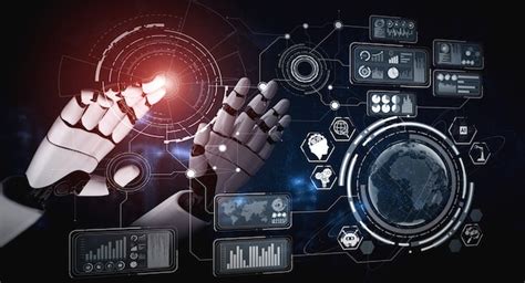 Premium Photo Robot Analyzing Business Data