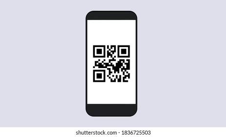 Smartphone Payment Qr Code Scanning Cashless Stock Vector Royalty Free