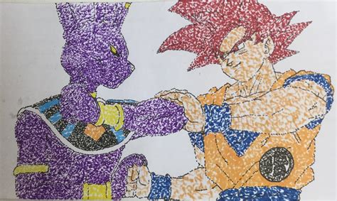 Beerus Vs Super Saiyan God Goku By Supr5aingoku On Deviantart