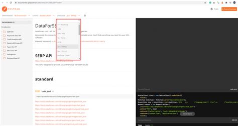 what programming languages does your api support integrate with dataforseo