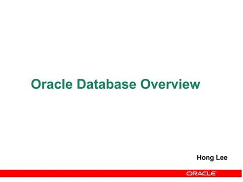 Oracle Database Overview Pps Oracle Database Overview Pps