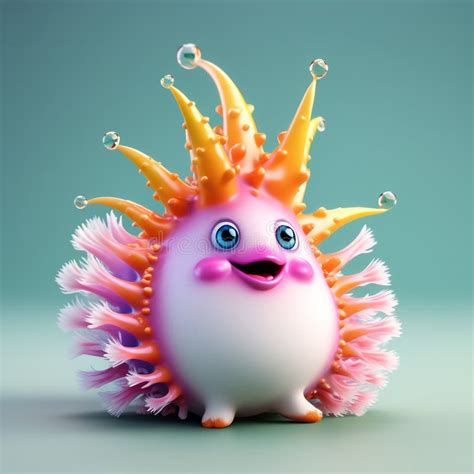 Underwater Marvel 3d Illustration Of A Cute Nudibranch Stock Image