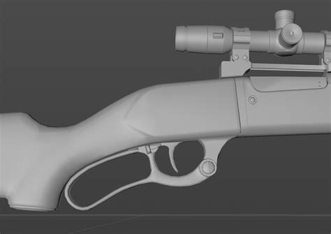 Obj File Us Savage Model99 Rifle Digital Model Material 🗺️ ・3d